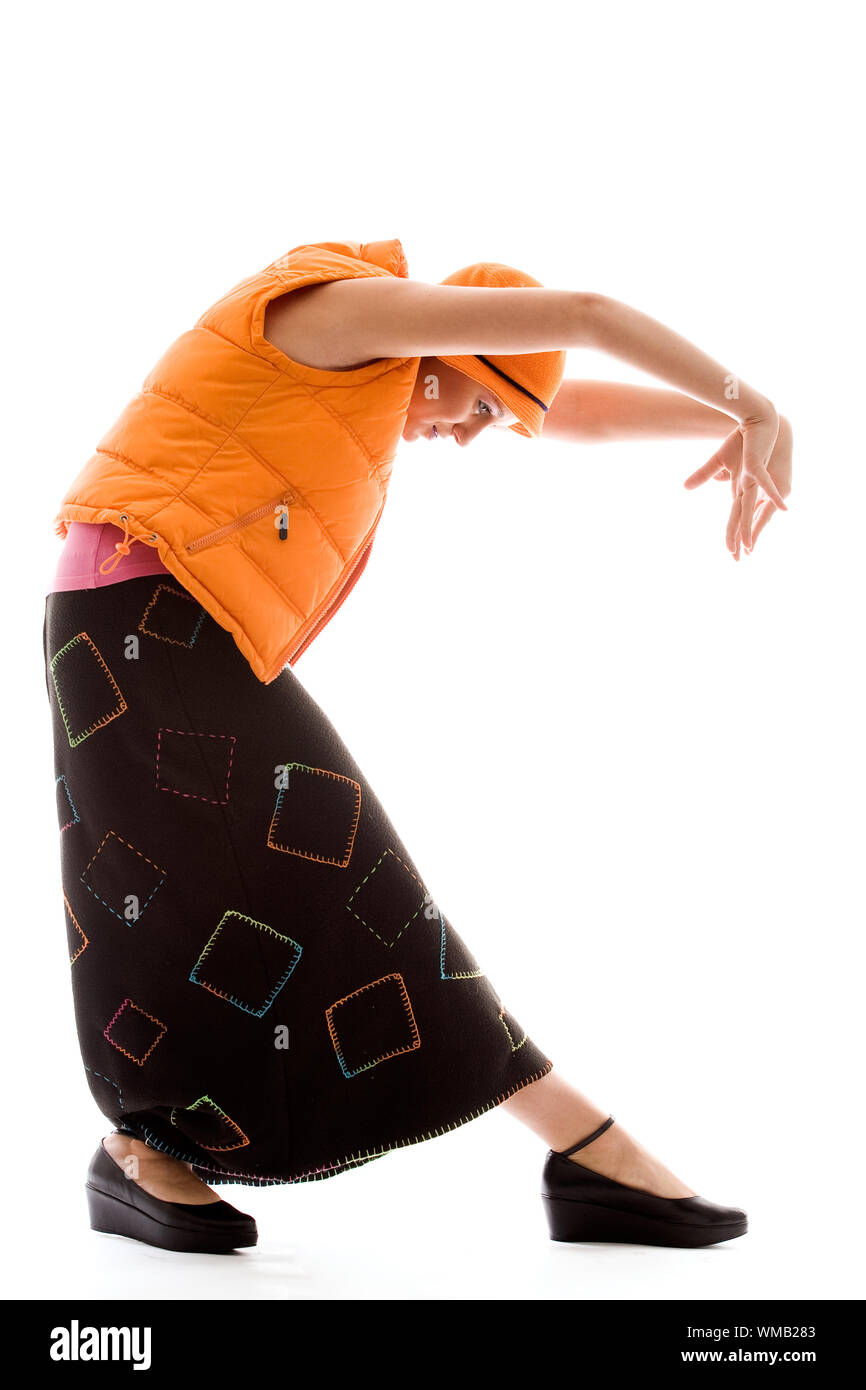 Young good looking woman posing in a new style Stock Photo - Alamy