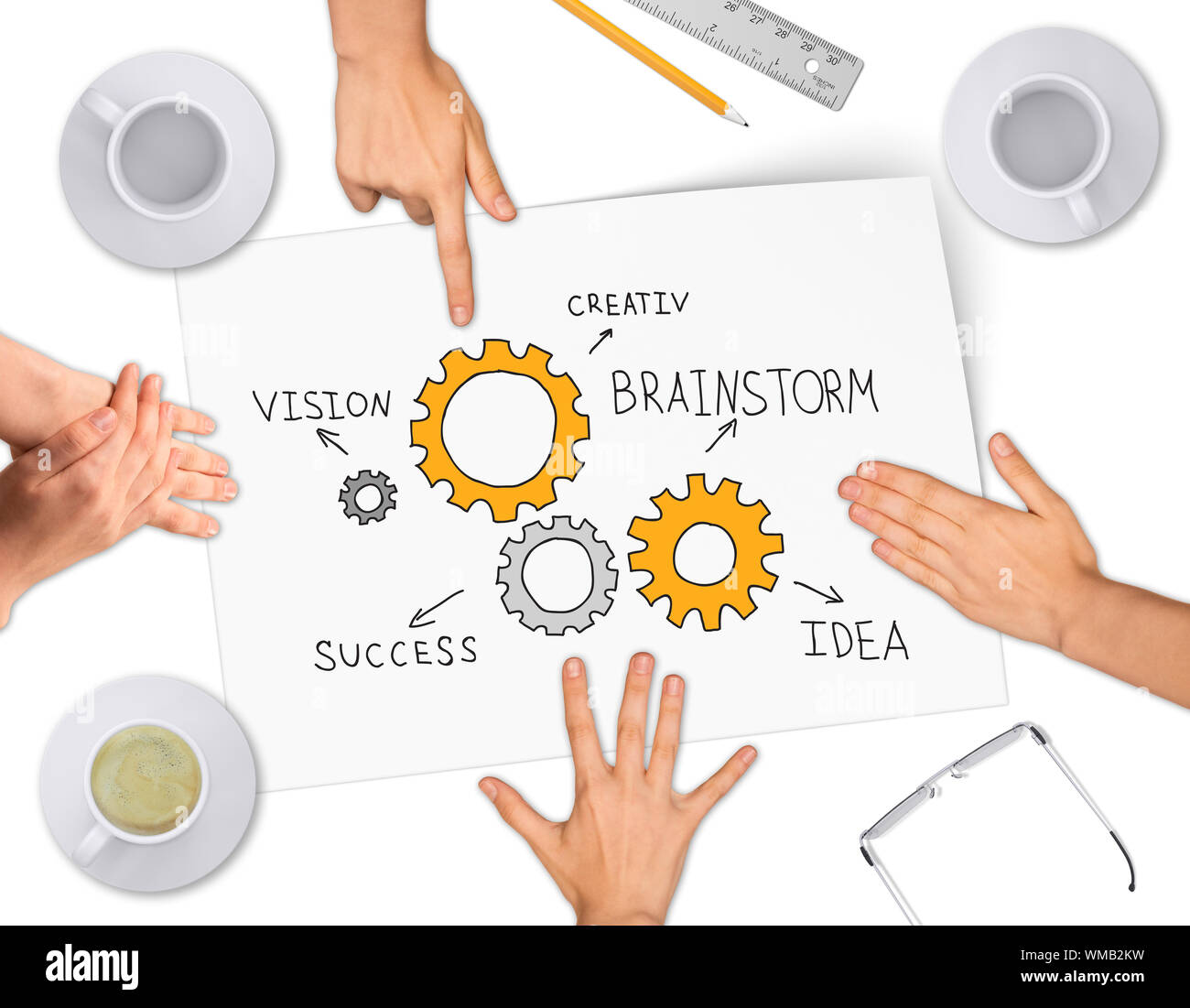 Collage expressing concept of success, on white background Stock Photo ...