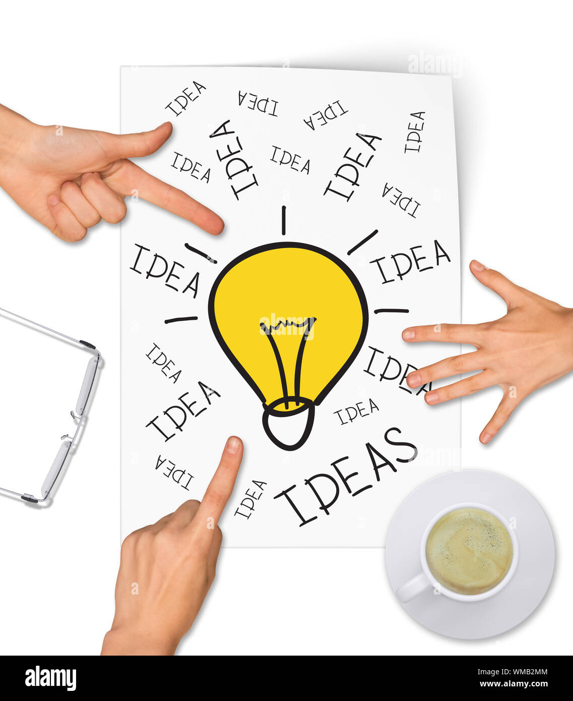 Collage expressing concept of creative ideas, on white background Stock ...