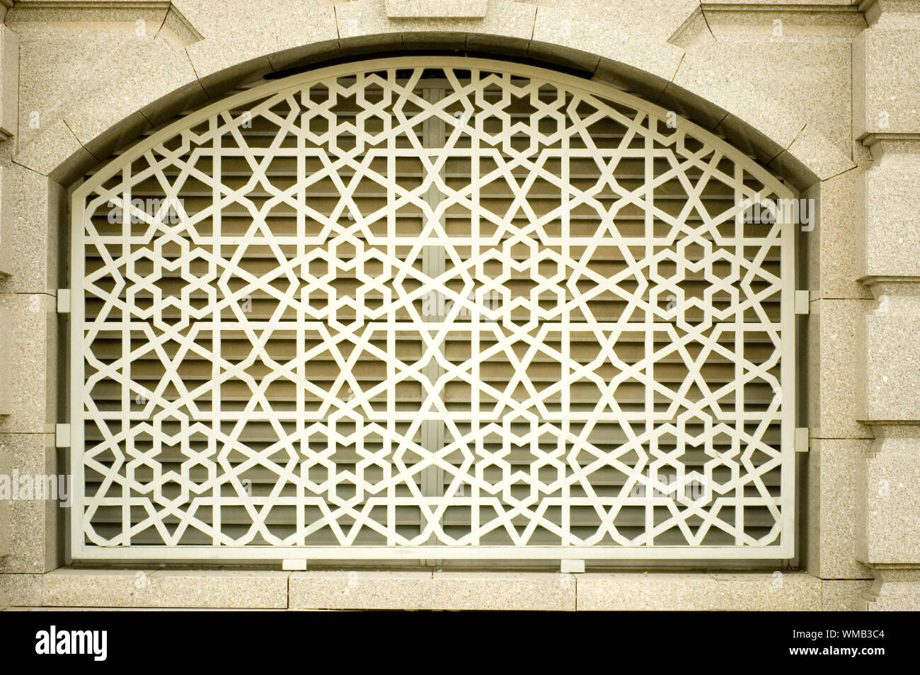 An example of Islamic design cast in concrete on a building in ...