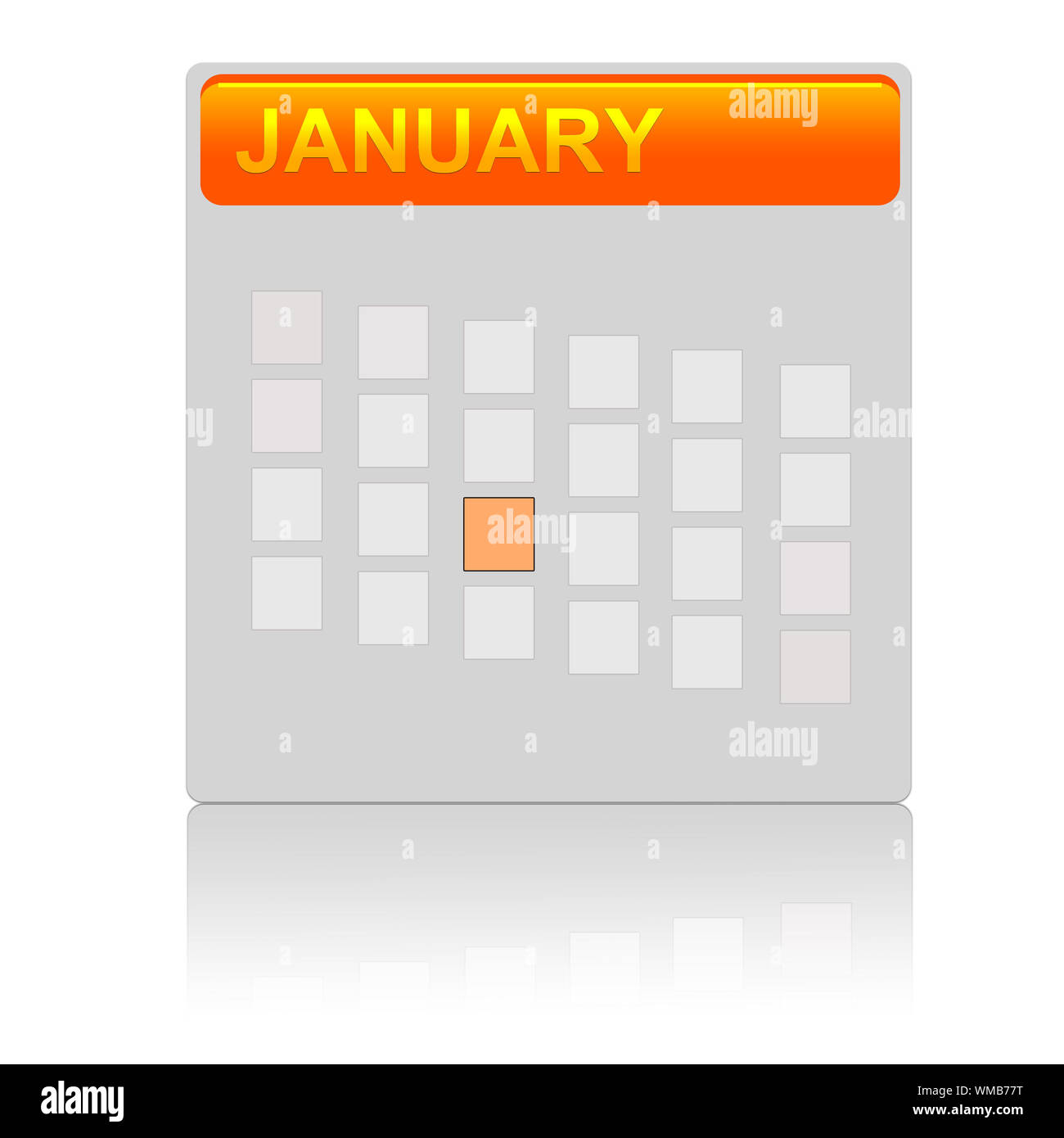 Illustration of an orange calendar icon Stock Photo - Alamy