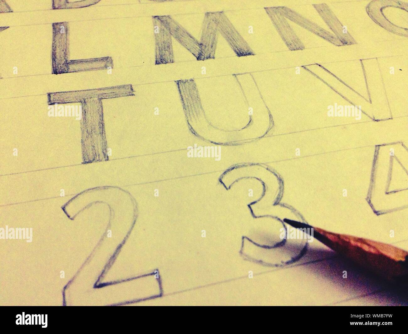Alphabet numbers hi-res stock photography and images - Alamy
