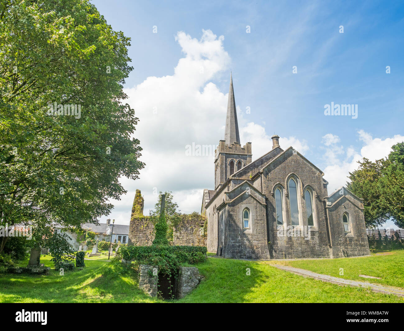 The ruins of the medieval St. Mary's Parish Church, in the centre of ...