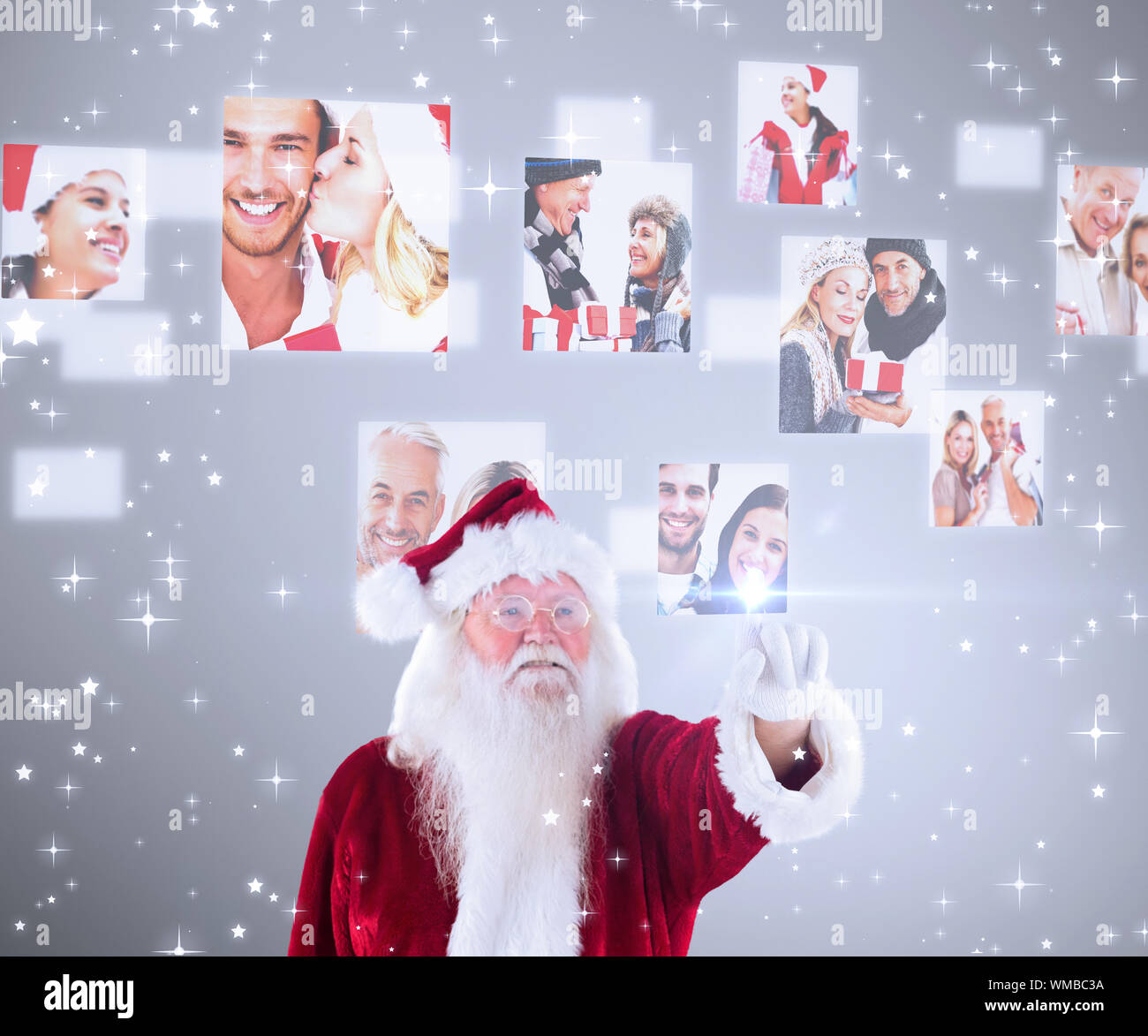 Female santa showing something hi-res stock photography and images - Alamy