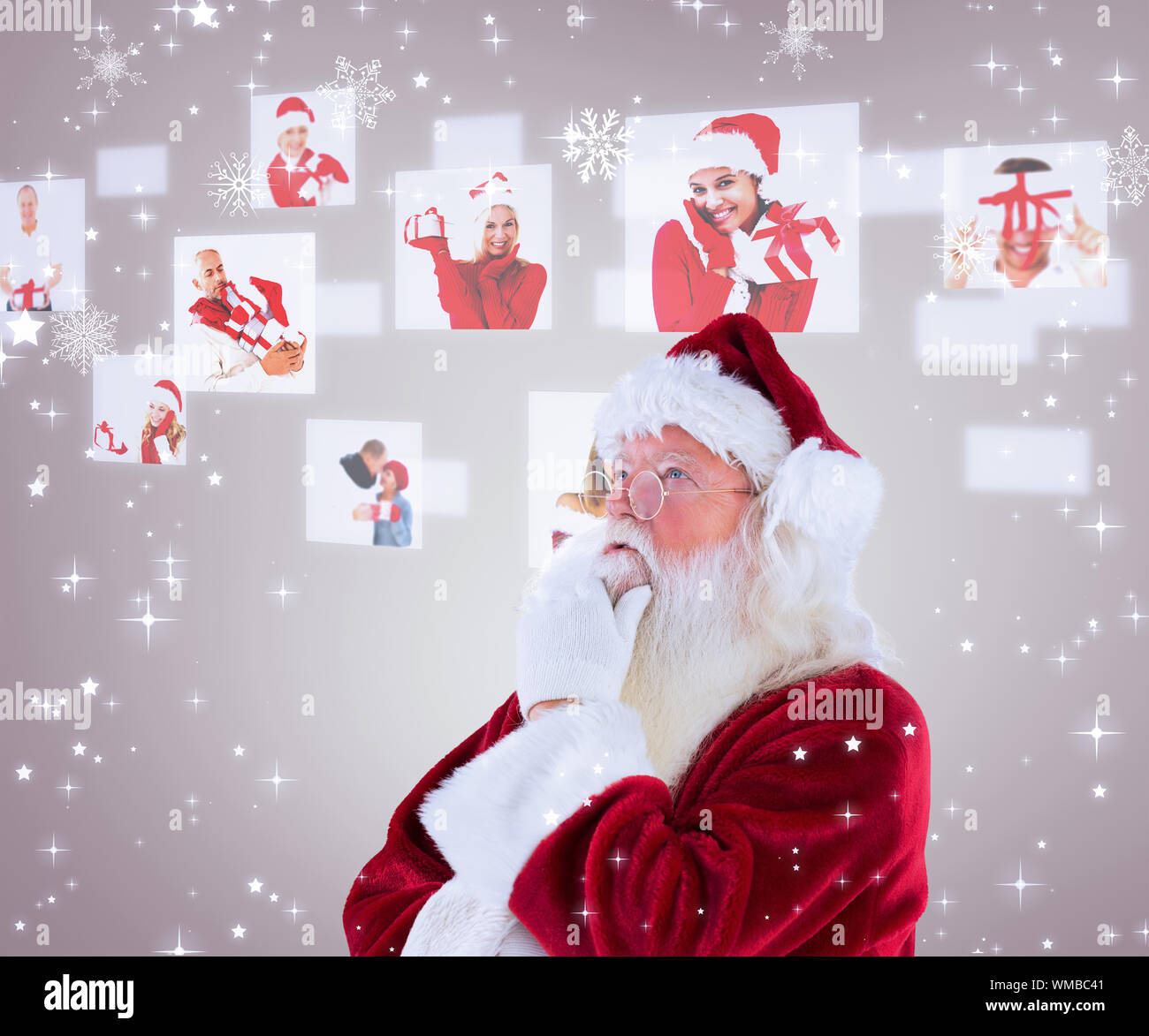 Woman thinking man christmas hi-res stock photography and images - Alamy