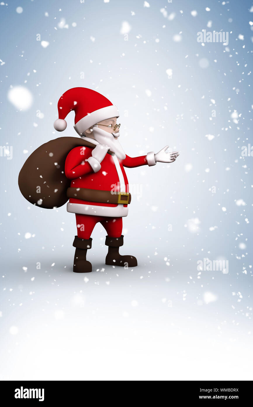 Digital composite falling snow merry hi-res stock photography and ...