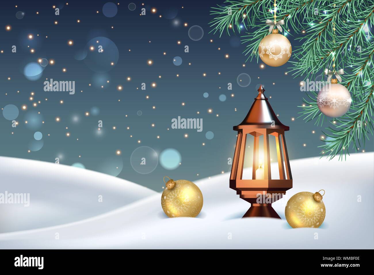 Vector Christmas Landscape Stock Vector Image & Art - Alamy