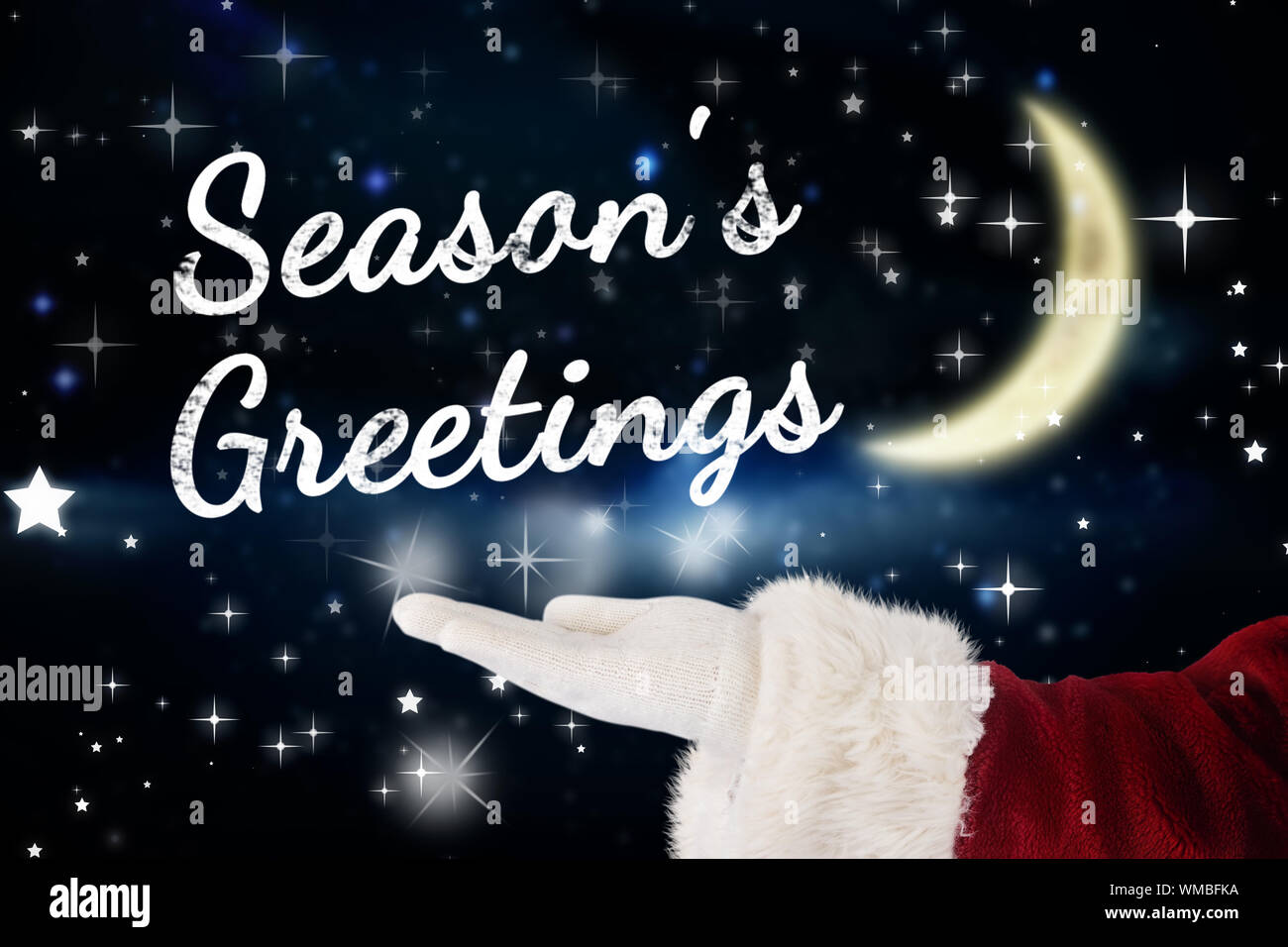 Santa claus showing open hand hi-res stock photography and images - Alamy