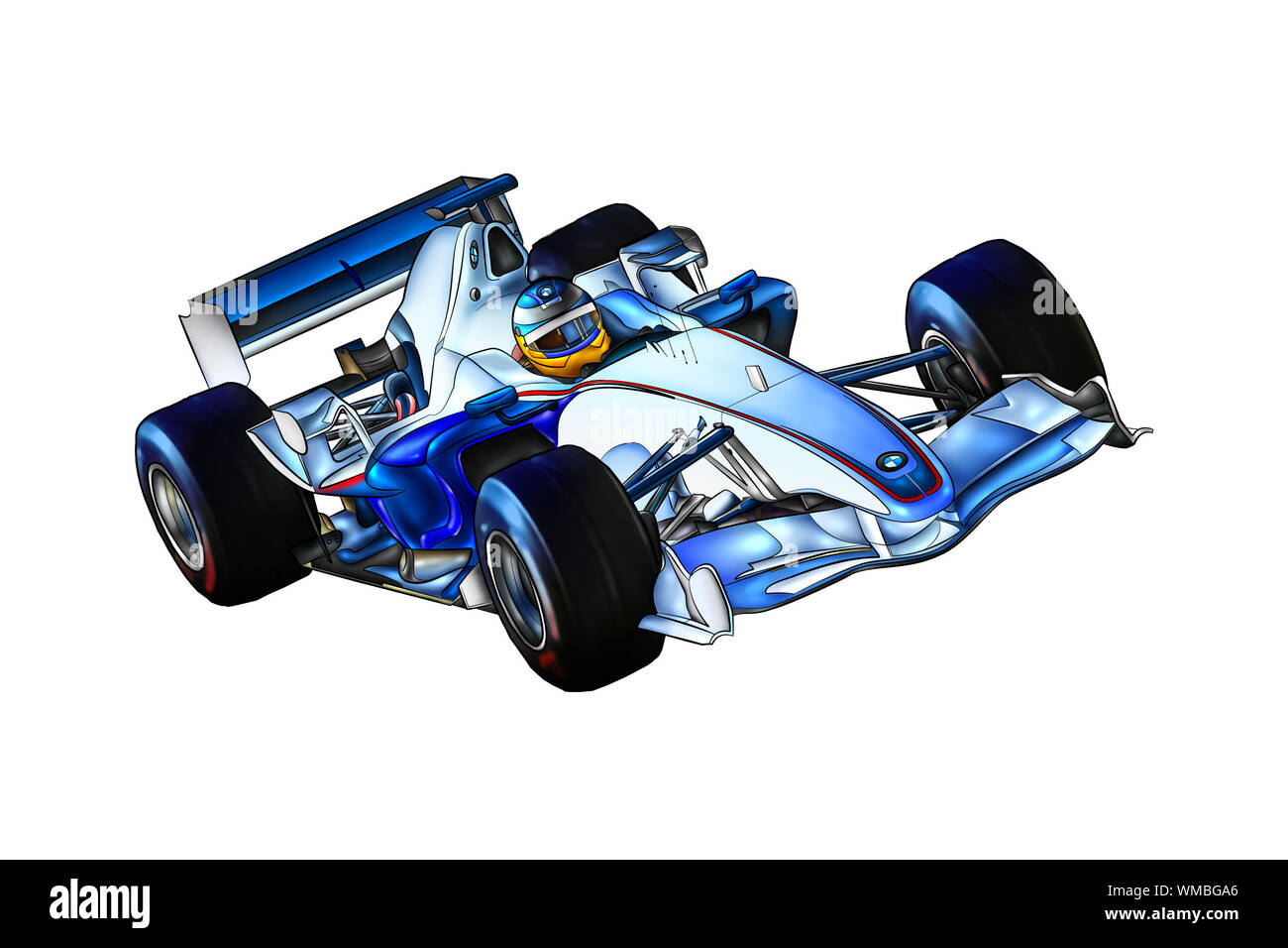 Formula One Race Car Isolated Stock Photo - Alamy
