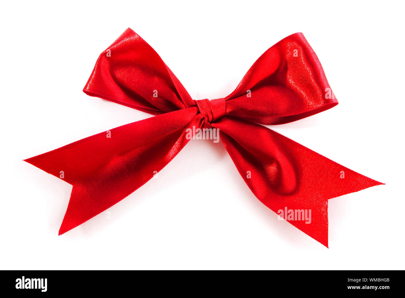 Single Red Bow isolated on white background Stock Photo - Alamy