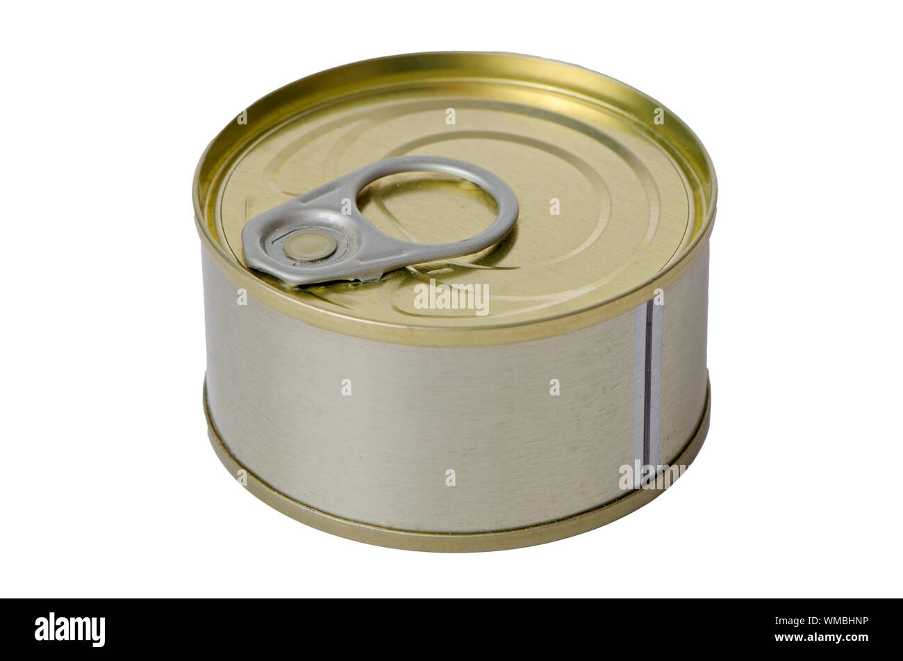 Tuna fish tin can isolated on white background Stock Photo - Alamy