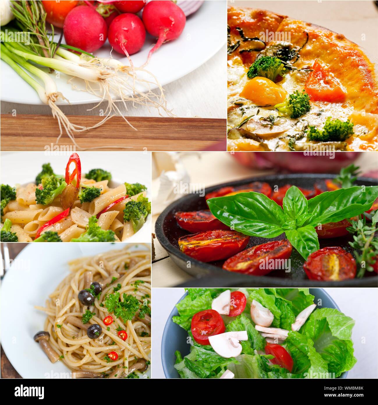 healthy Vegetarian vegan food collage Stock Photo - Alamy