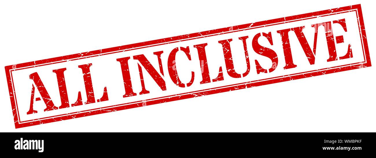 all inclusive stamp. all inclusive square grunge sign. all inclusive ...