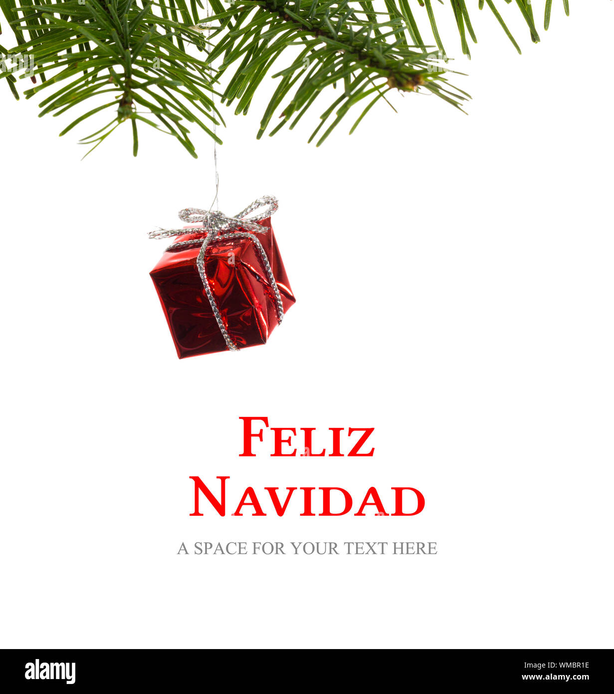 Feliz navidad text against hanging hi-res stock photography and images ...