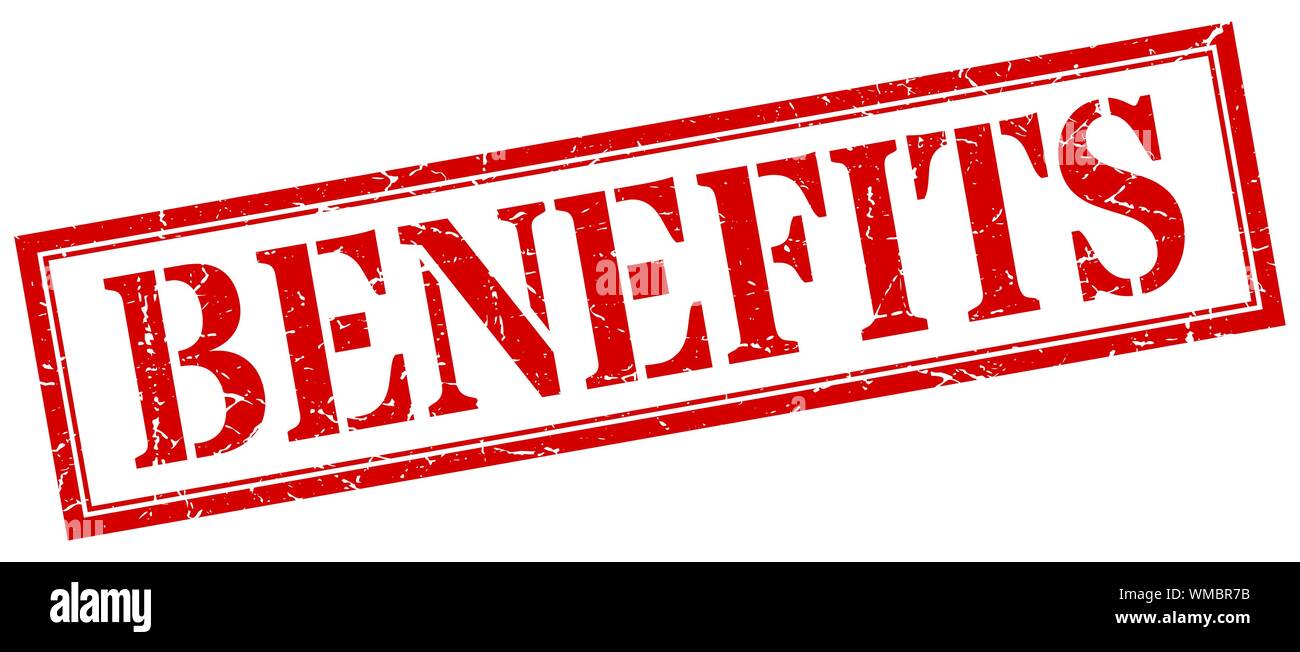 benefits stamp. benefits square grunge sign. benefits Stock Vector ...