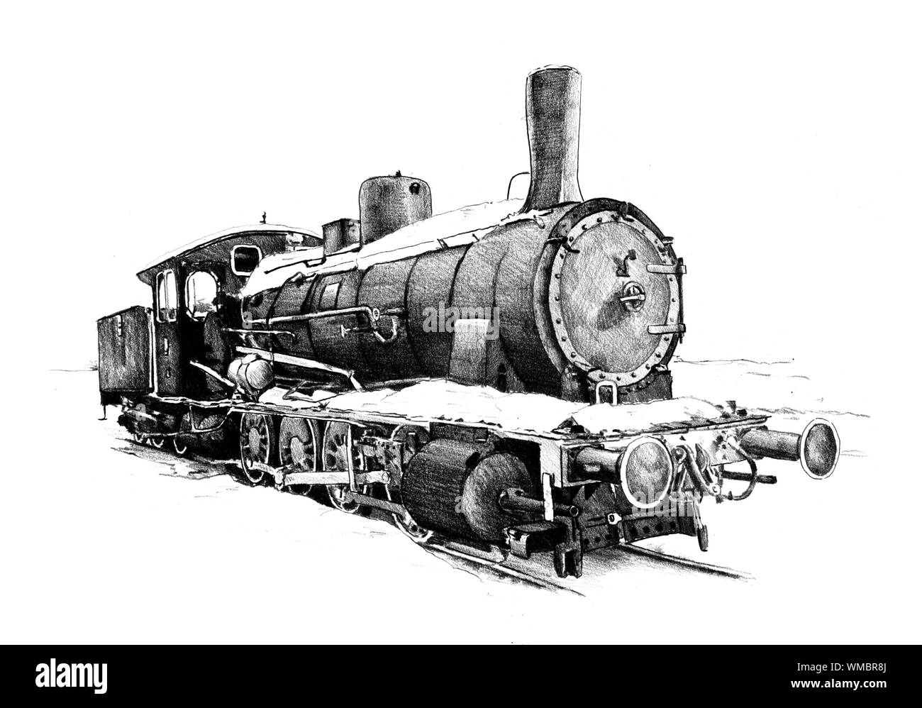 old steam locomotive engine retro vintage Stock Photo - Alamy
