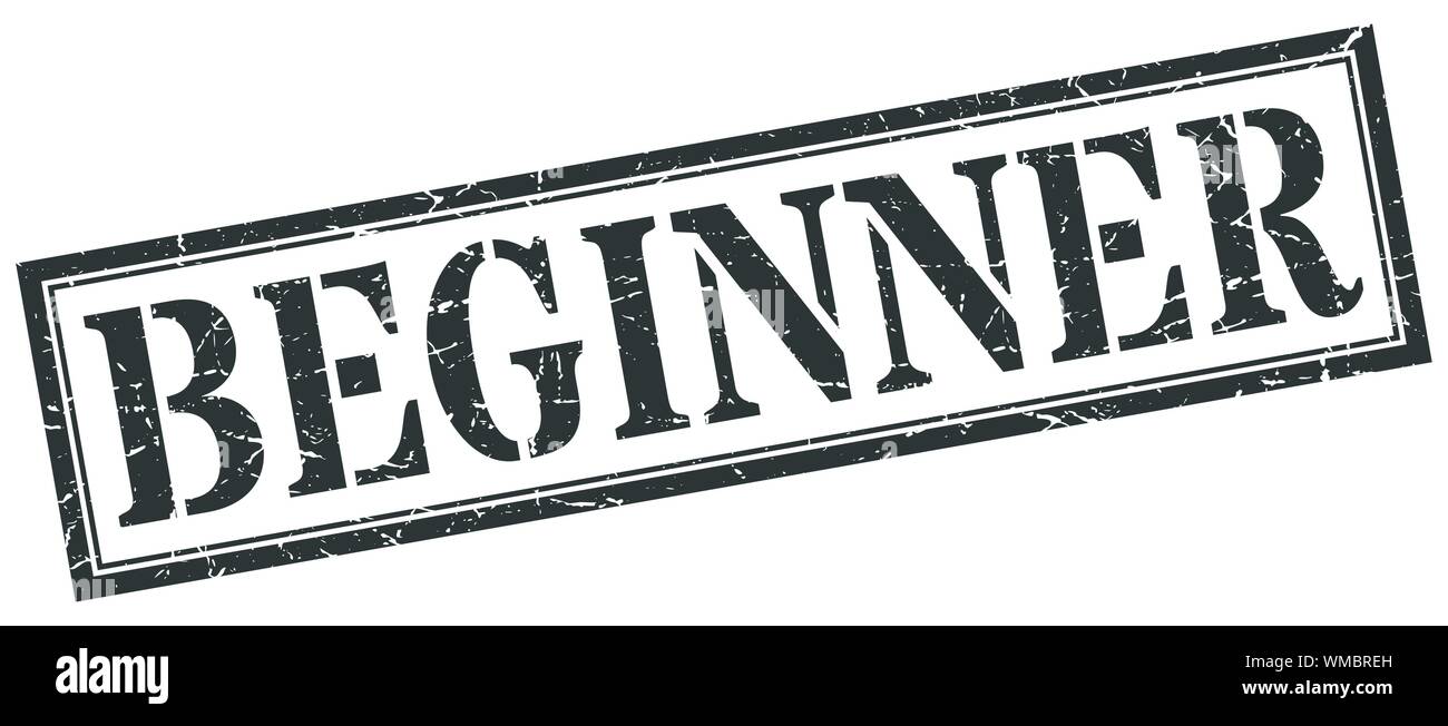 beginner stamp. beginner square grunge sign. beginner Stock Vector ...