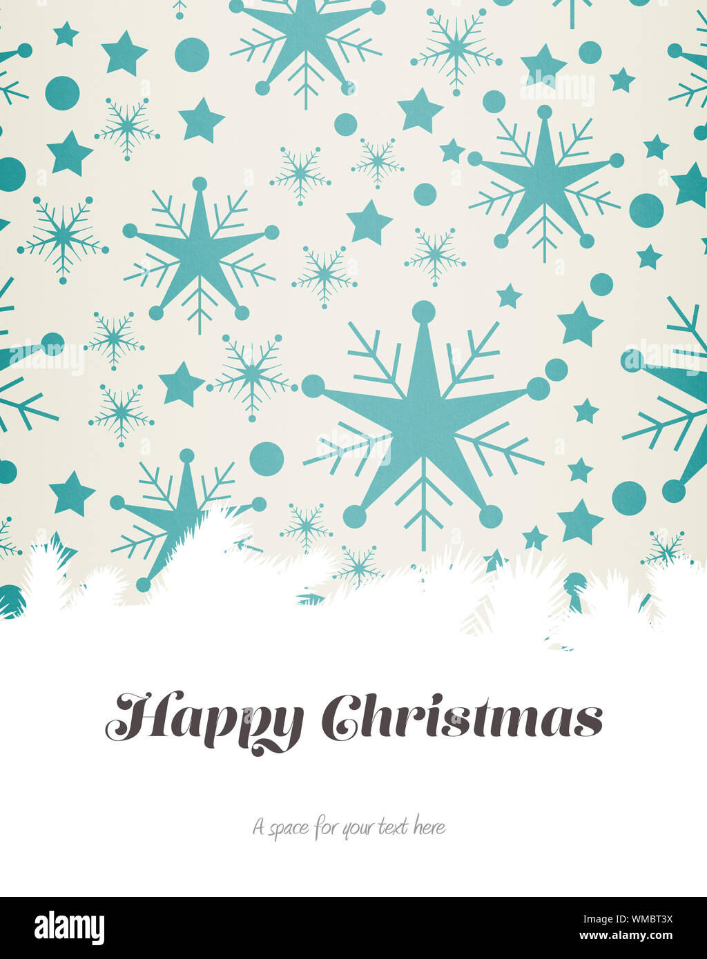 Happy christmas against snowflake hi-res stock photography and images ...