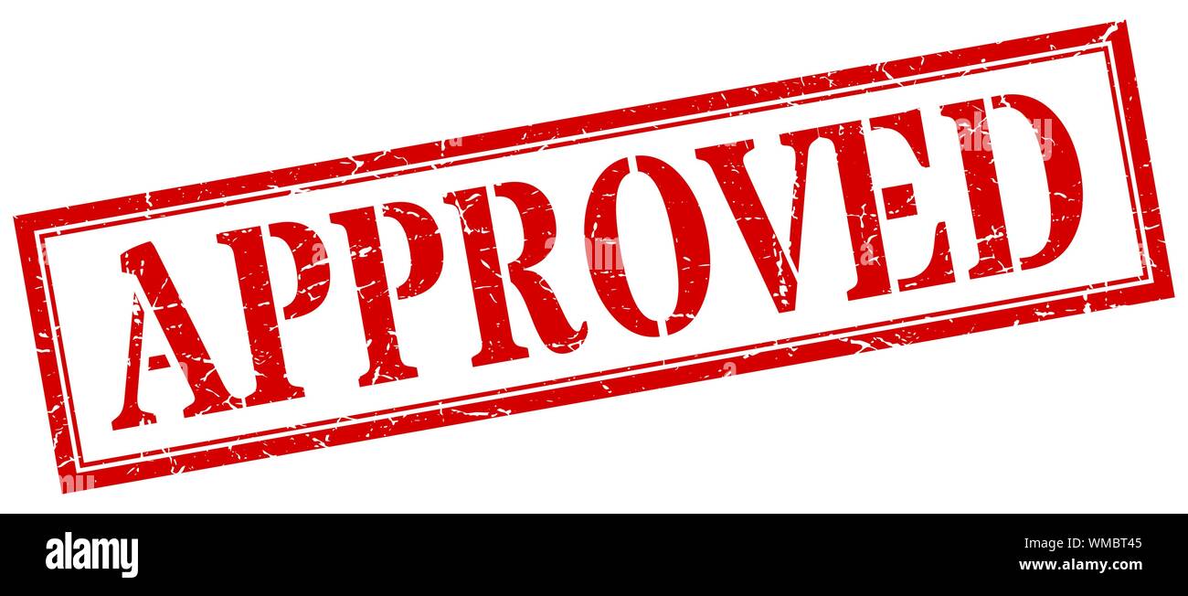 approved stamp. approved square grunge sign. approved Stock Vector ...