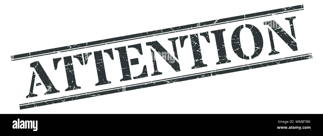 attention stamp. attention square grunge sign. attention Stock Vector ...
