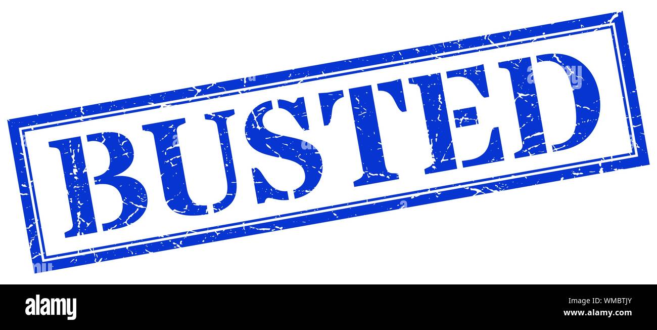 busted stamp. busted square grunge sign. busted Stock Vector Image ...
