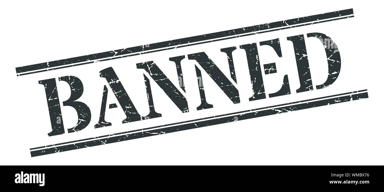 banned stamp. banned square grunge sign. banned Stock Vector Image ...