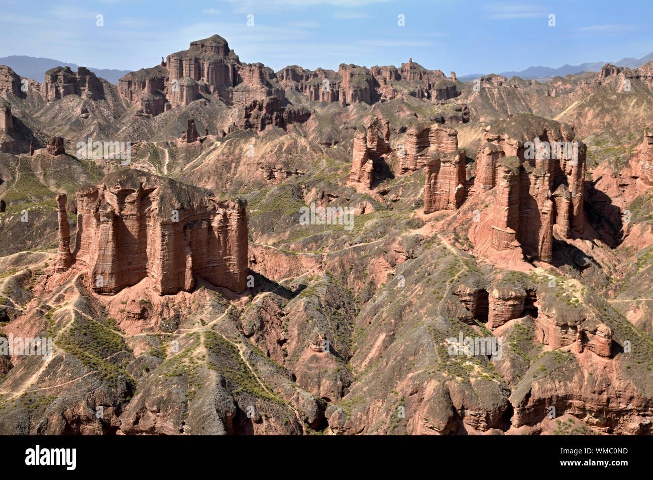 Binggou Danxia landform at Zhangye Danxia national geo park in Gansu ...