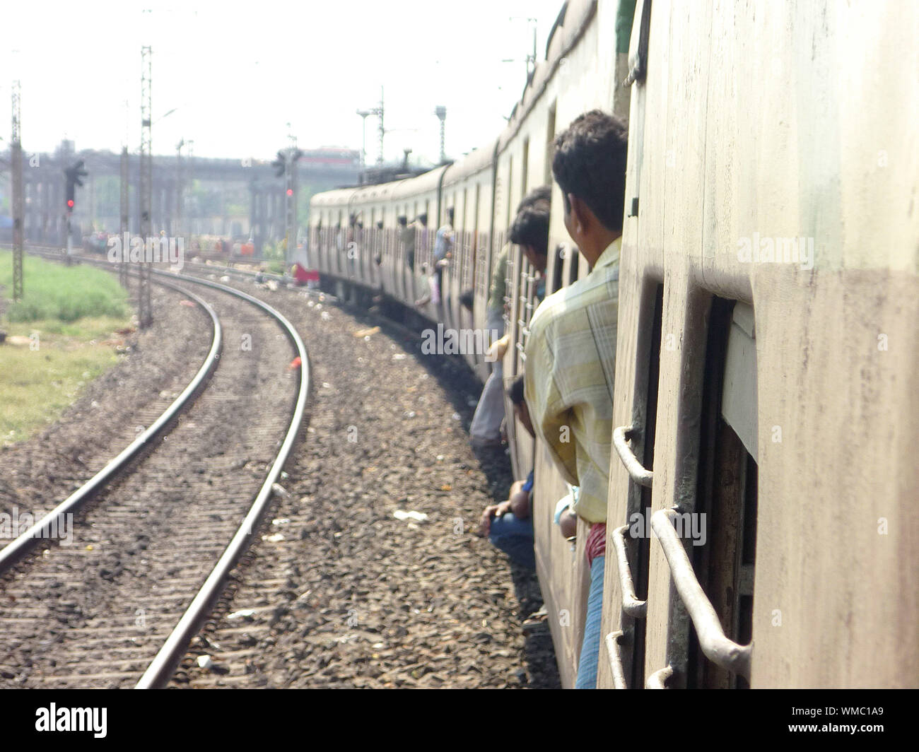 Men by train hi-res stock photography and images - Alamy