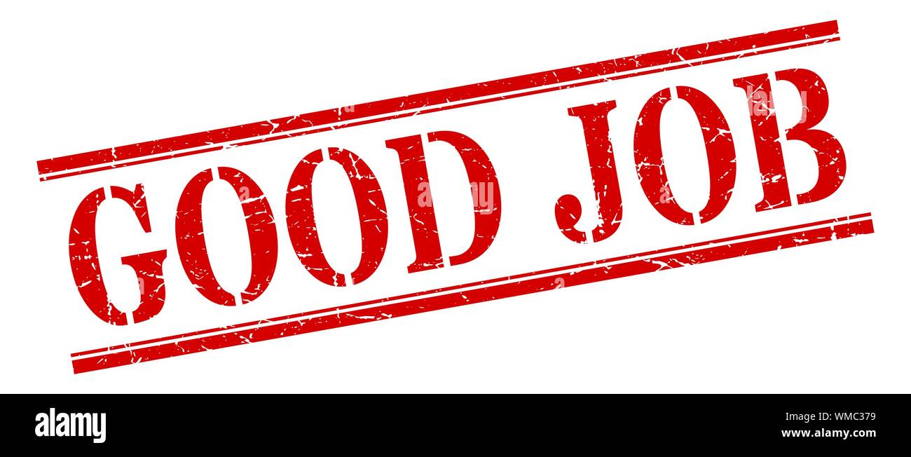 good job stamp. good job square grunge sign. good job Stock Vector ...