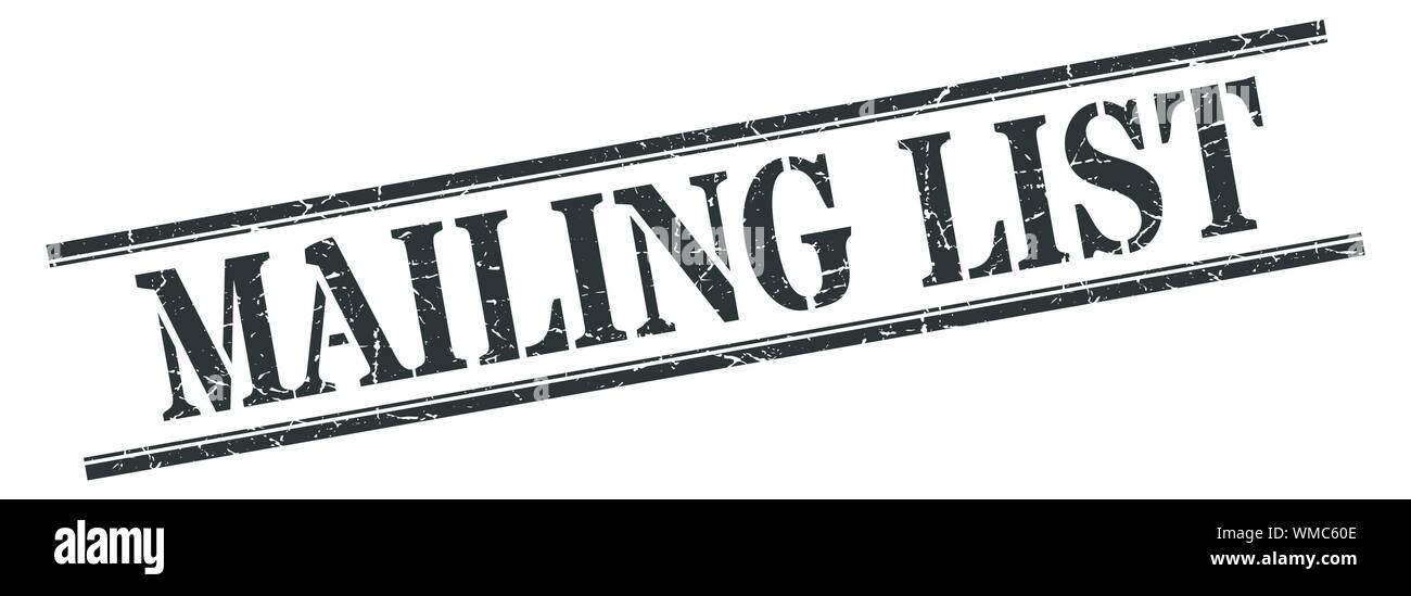 mailing list stamp. mailing list square grunge sign. mailing list Stock Vector Image & Art - Alamy