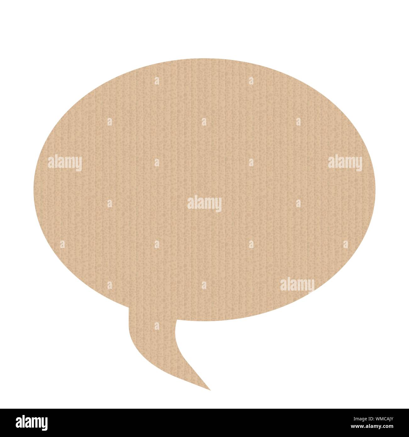 Bubble speech. Shape of a oval. Grunge cardboard texture. Vector ...