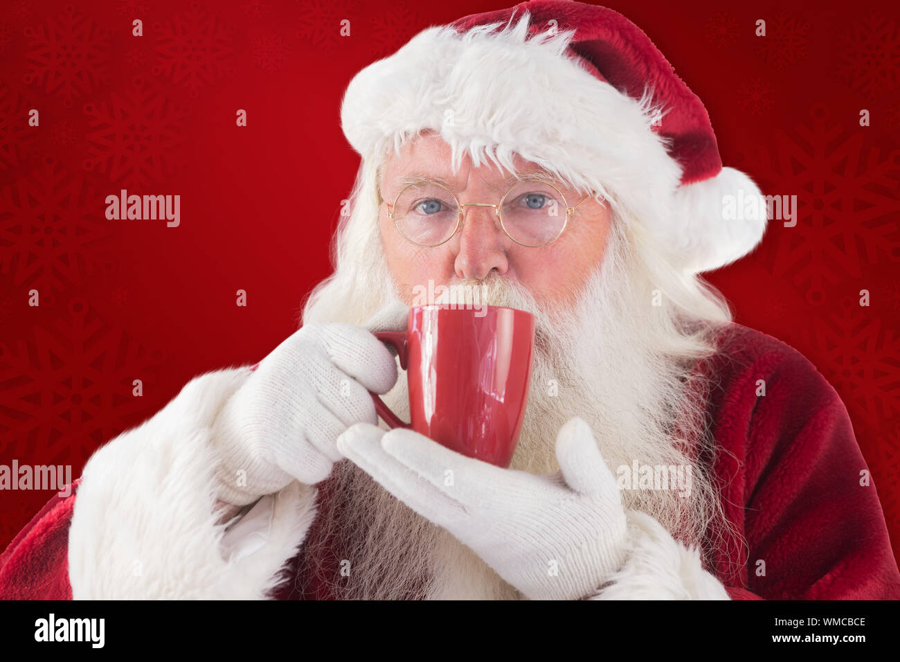 Santa drinks from red cup hi-res stock photography and images - Alamy