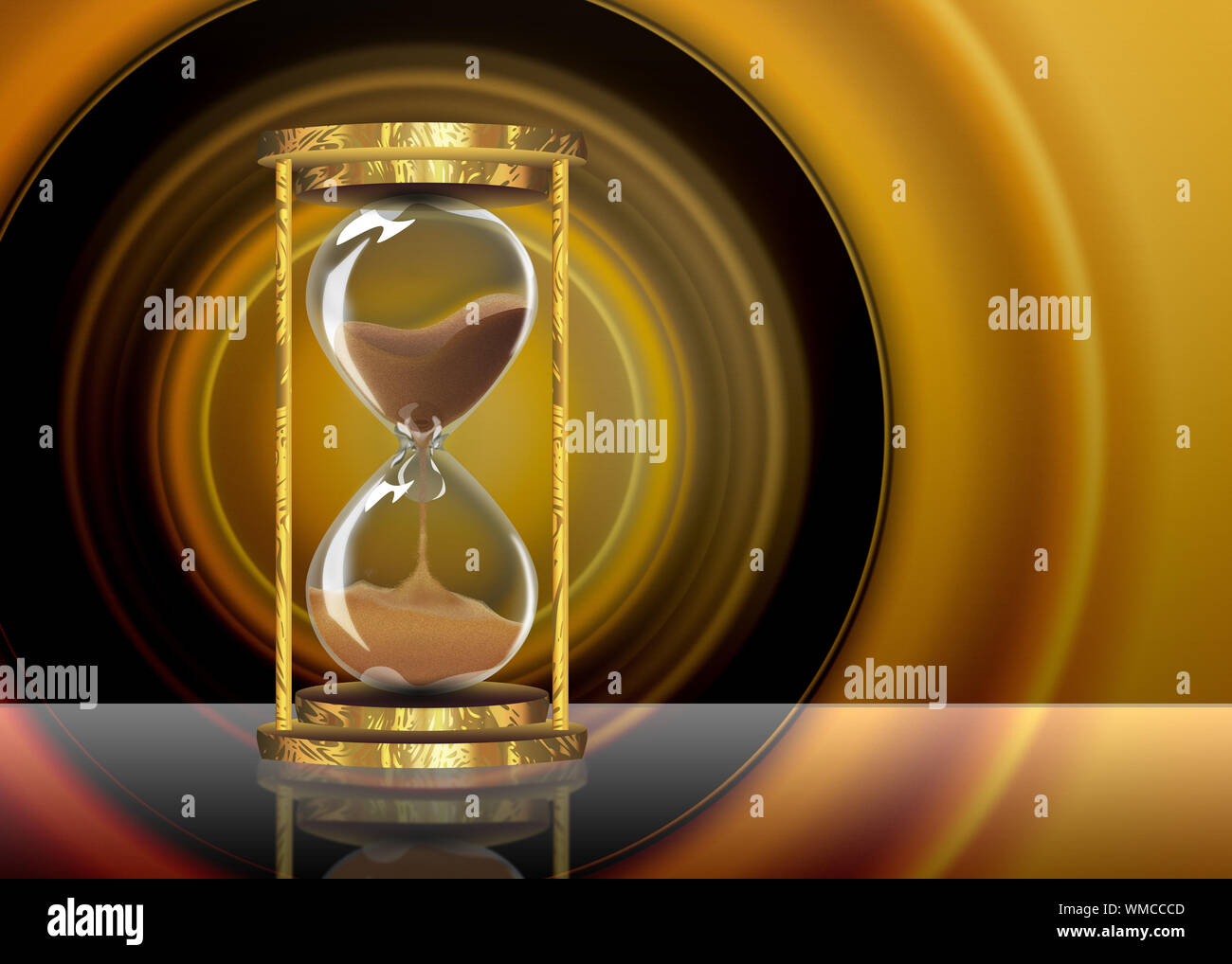 Decorative vintage style hourglass design on abstract background Stock ...