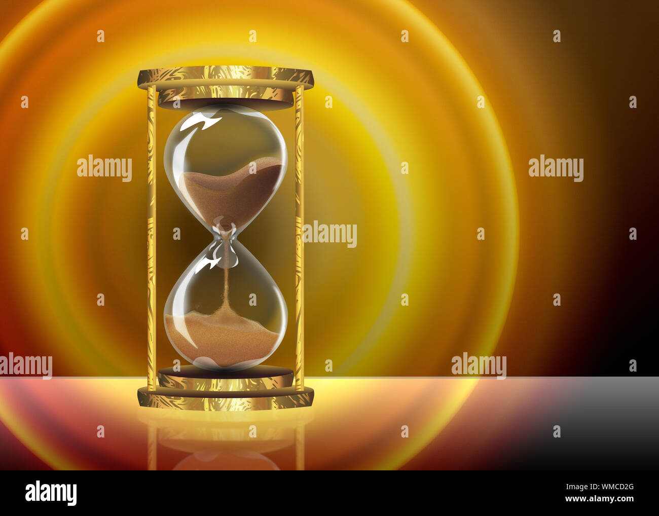 Decorative vintage style hourglass design on abstract background Stock ...