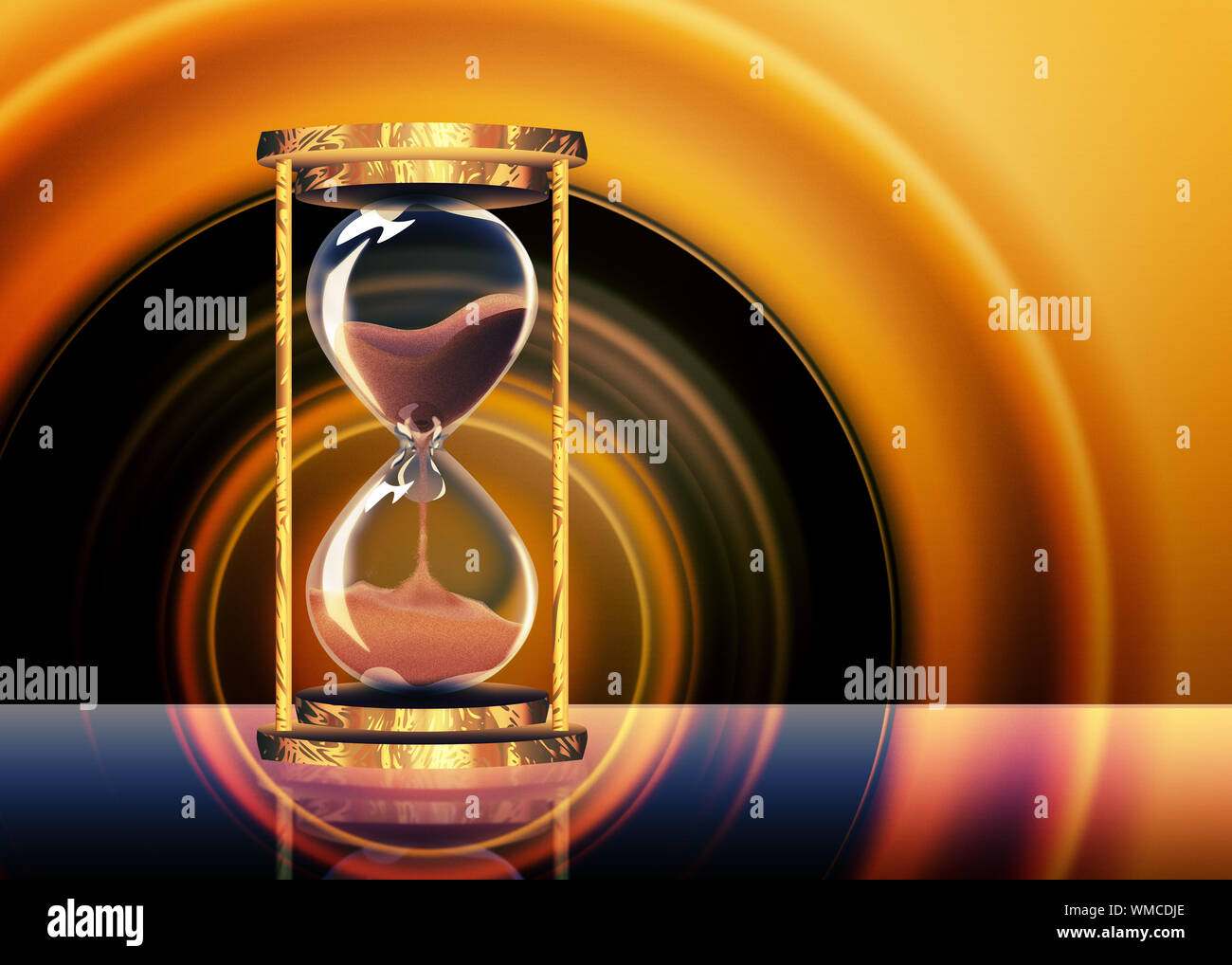 Decorative vintage style hourglass design on abstract background Stock ...