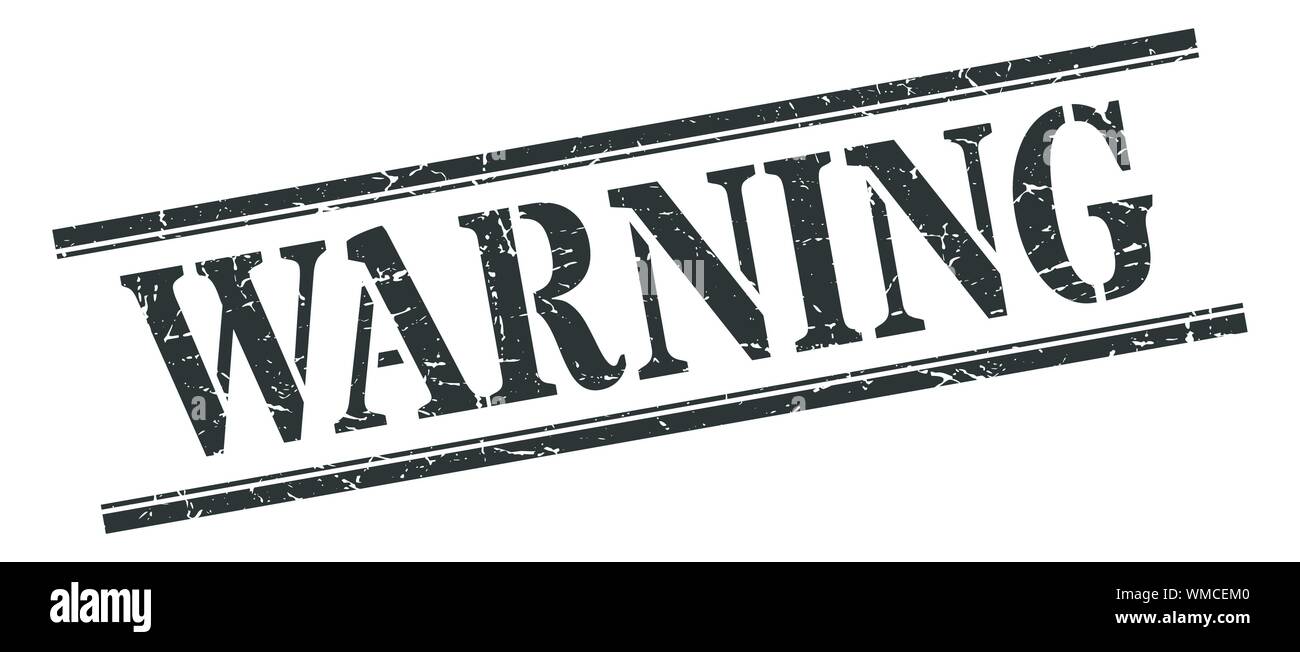 warning stamp. warning square grunge sign. warning Stock Vector Image ...