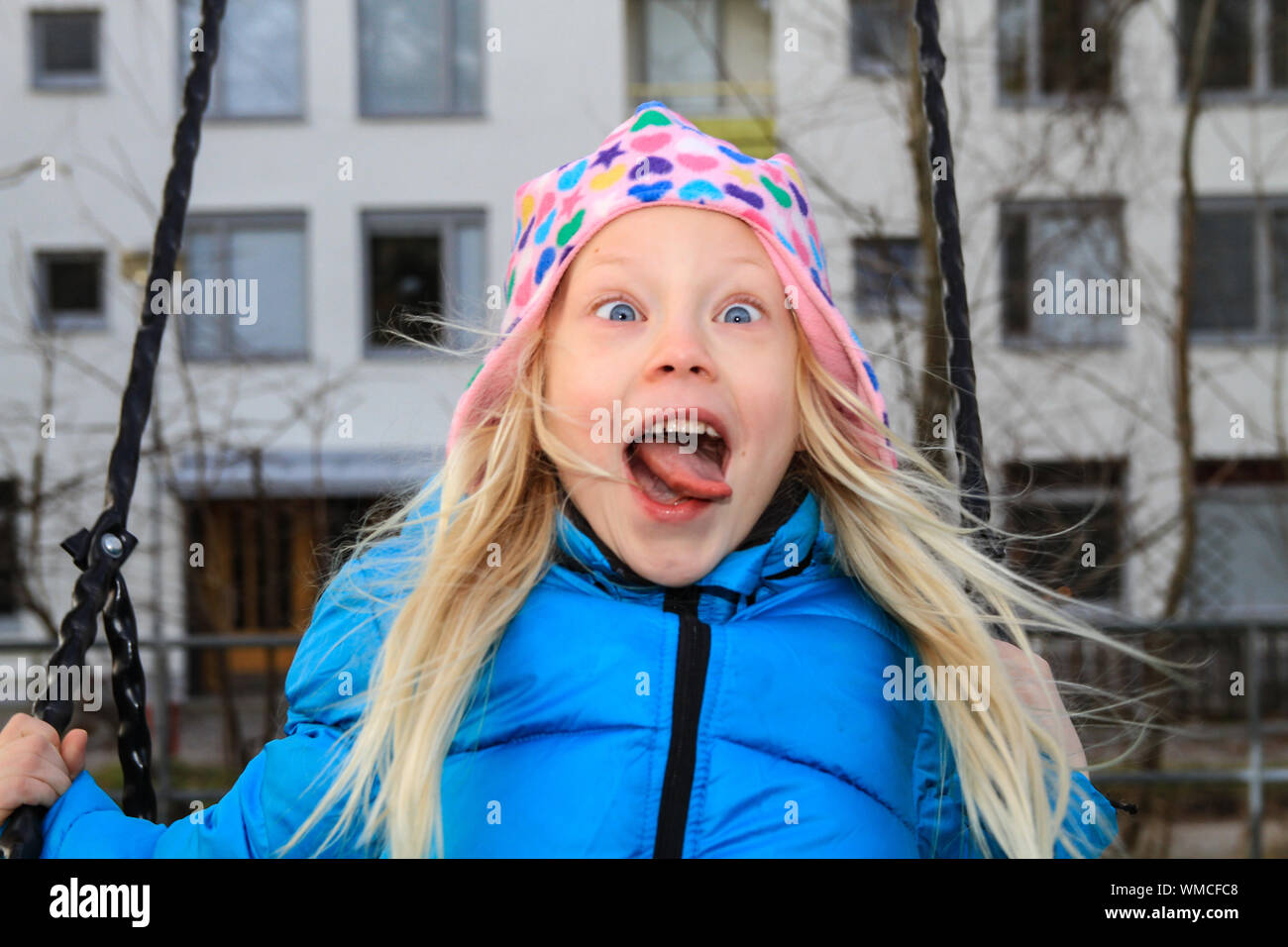 Girl making funny face hi-res stock photography and images - Alamy
