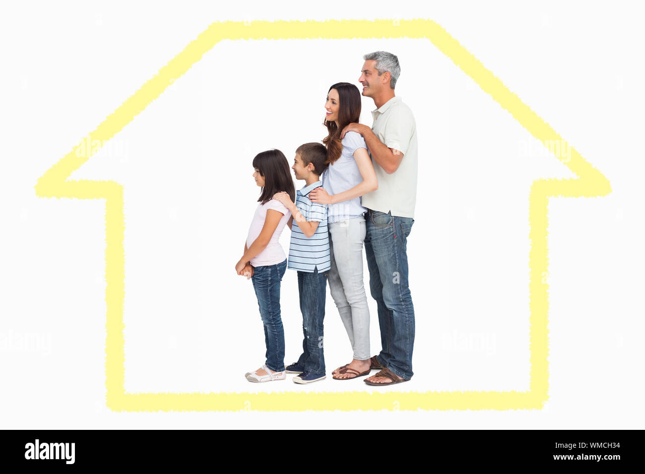 Father and son outline Cut Out Stock Images & Pictures - Alamy