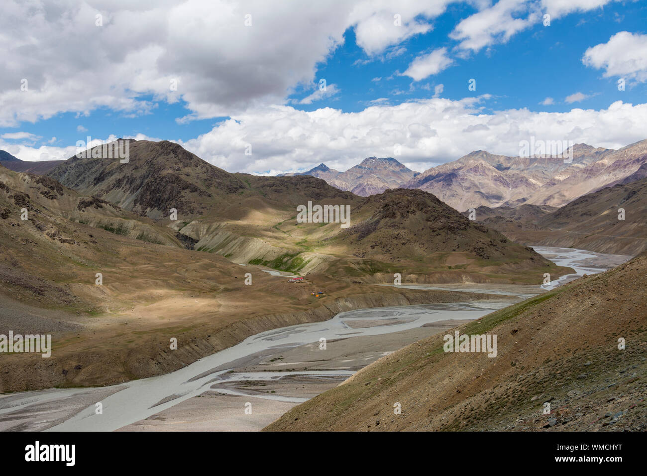 Spiti river and Himalayas in Spiti Valley,Himachal Pradesh,India Stock ...