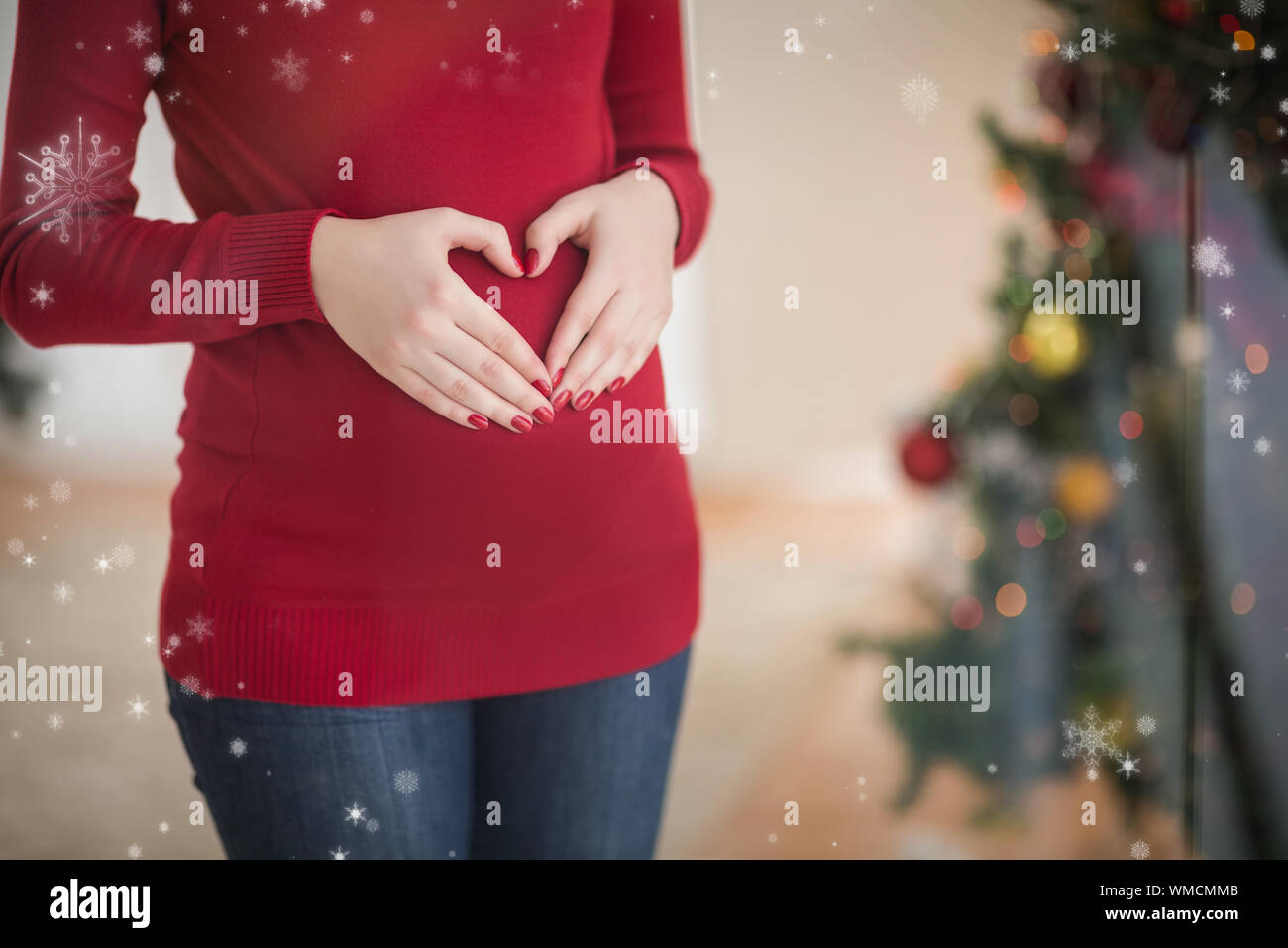 Woman falling on snow home hi-res stock photography and images - Alamy