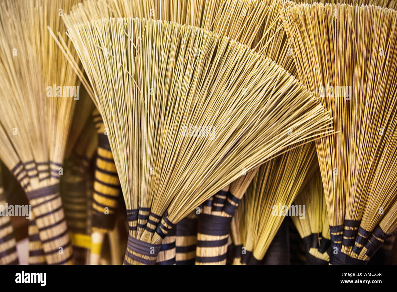 Straw brooms hi-res stock photography and images - Alamy