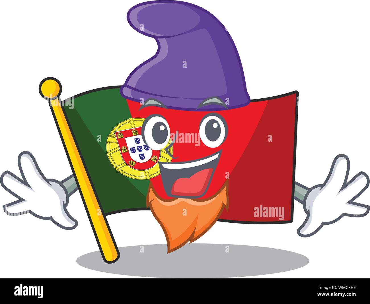Elf flag portugal character in shape cartoon Stock Vector Image & Art ...