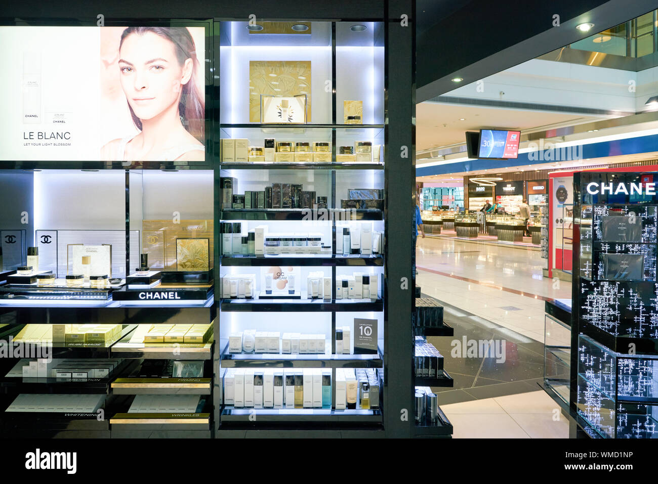 DUBAI, UAE - CIRCA JANUARY, 2019: Chanel cosmetics on display at Dubai ...