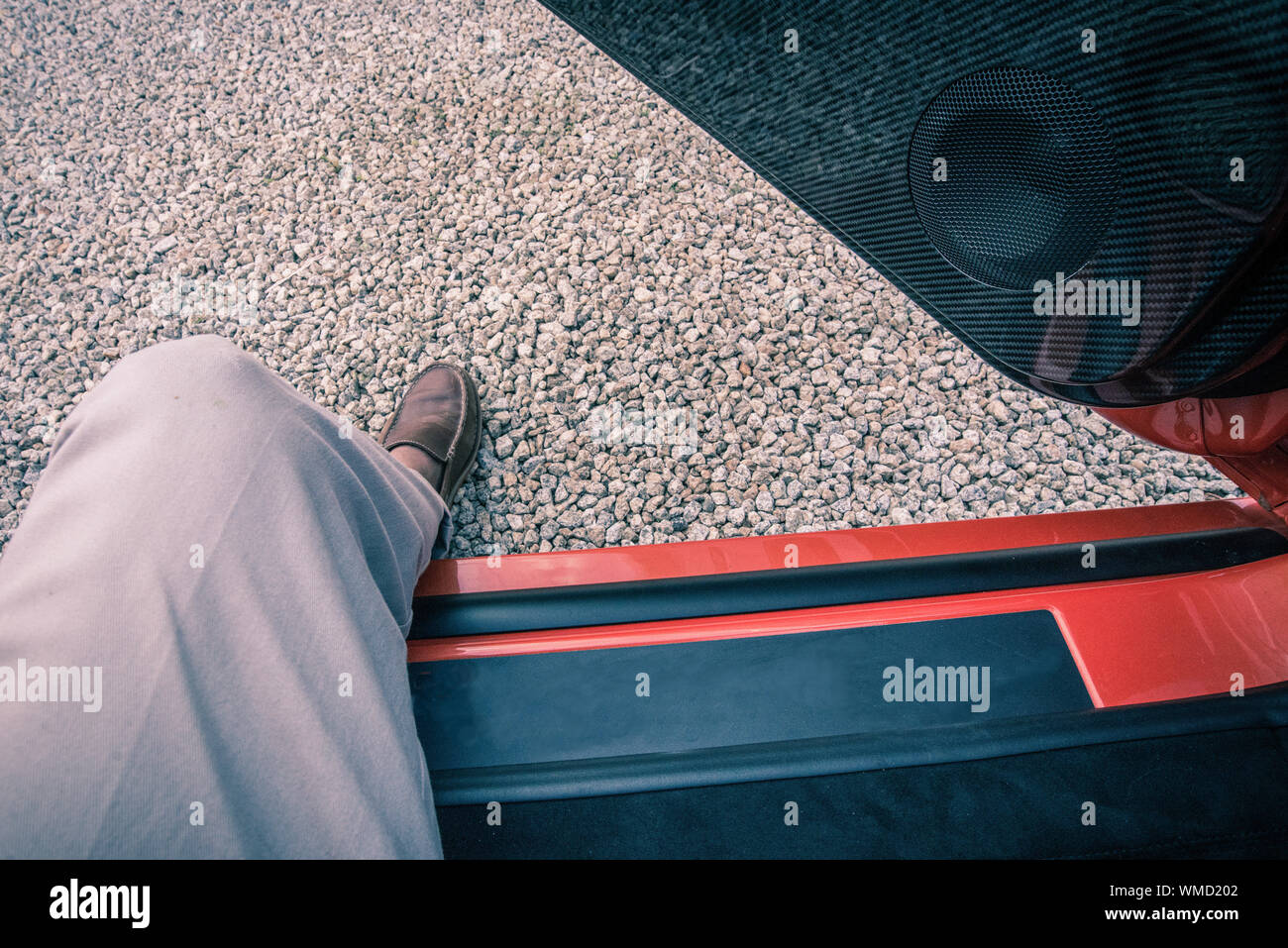 Stepping into car hi-res stock photography and images - Alamy
