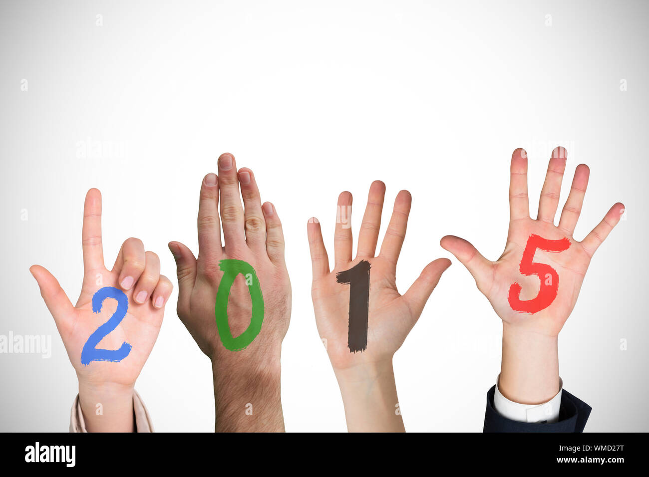 Hands against white background with vignette Stock Photo - Alamy