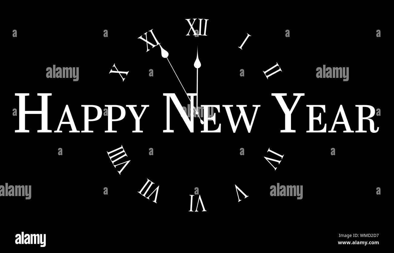 Midnight countdown Black and White Stock Photos & Images - Alamy