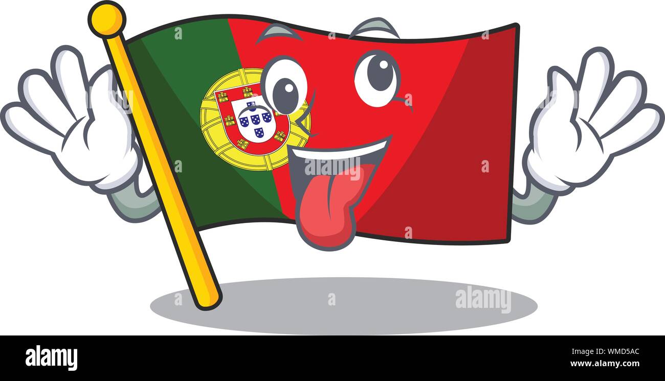 Crazy flag portugal isolated in the character Stock Vector Image & Art ...