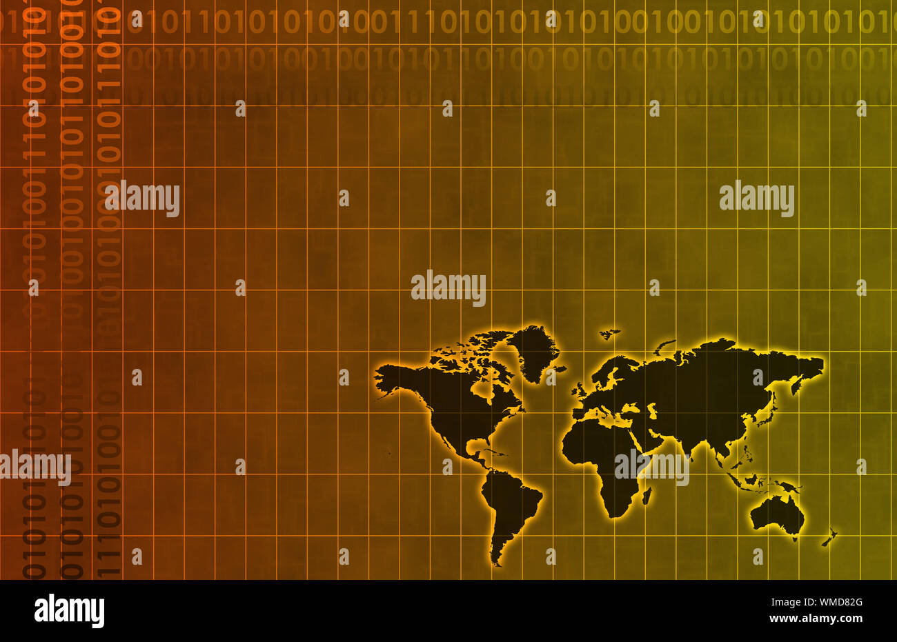 Futuristic Web Cyber Data Grid Color Background Stock Photo - Alamy