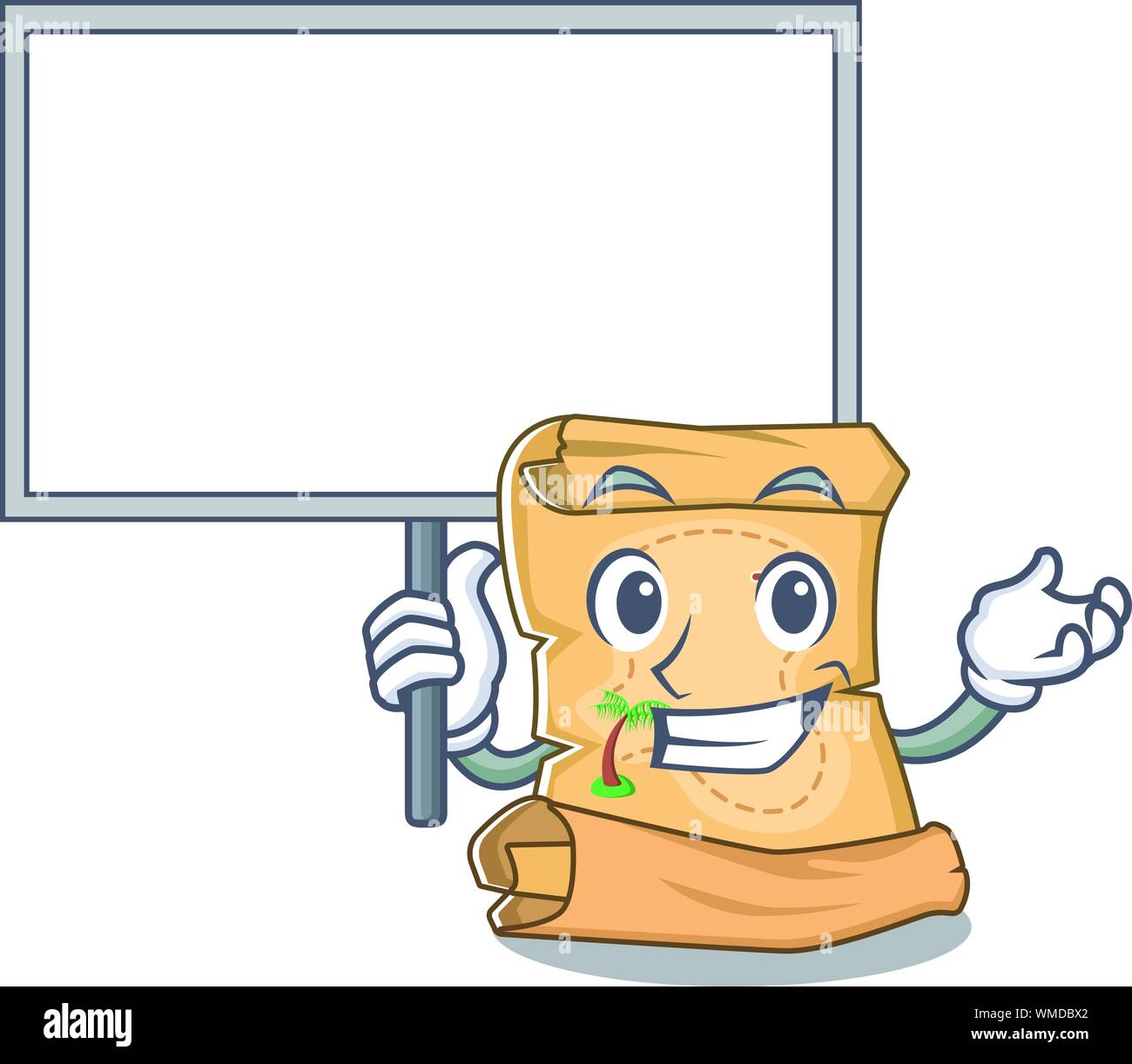 Bring board treasure map in the character shape Stock Vector Image ...