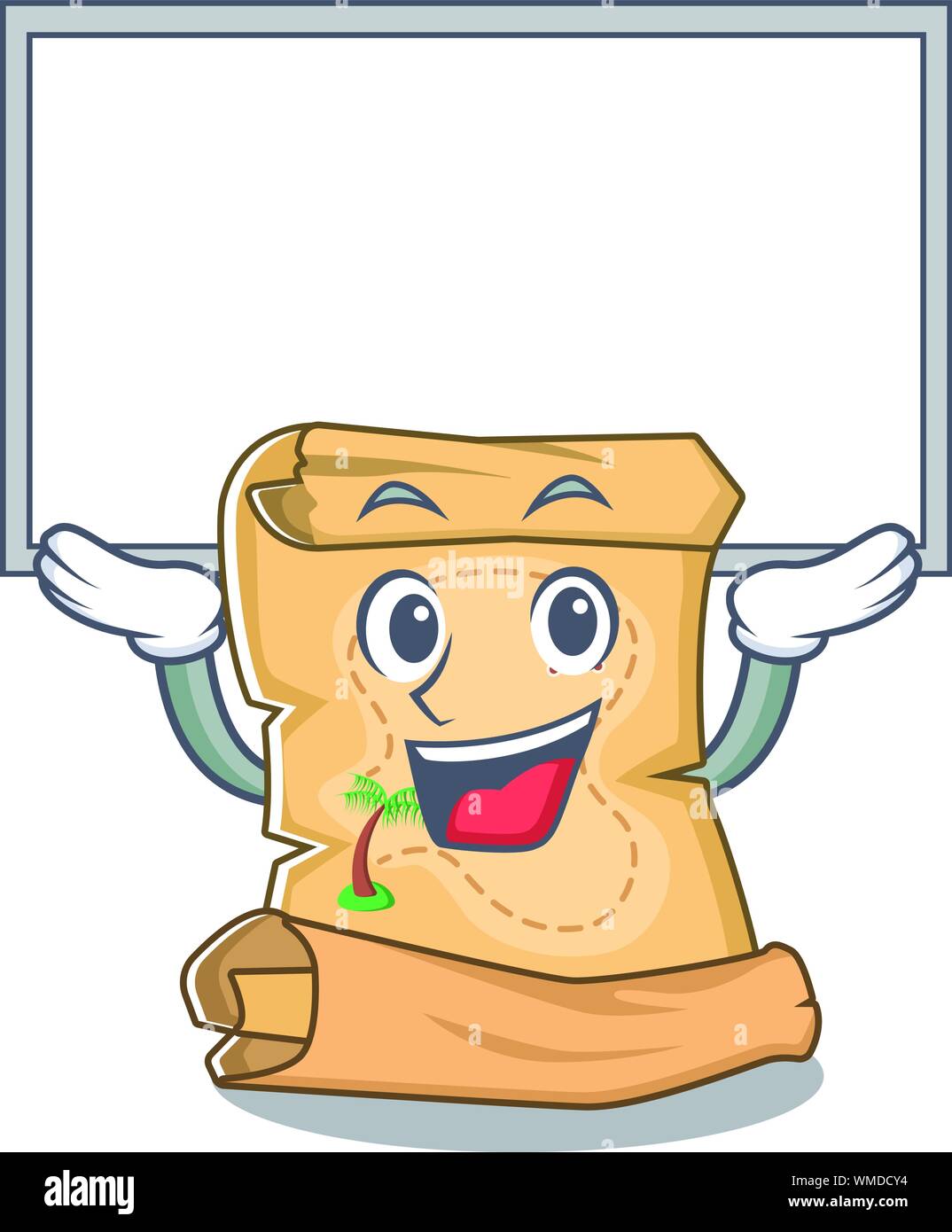 Up board treasure map in the character shape Stock Vector Image & Art ...